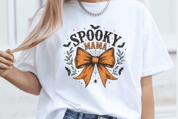 Spooky Mama Vintage Bow PNG Graphic by MZ Design Shop · Creative Fabrica