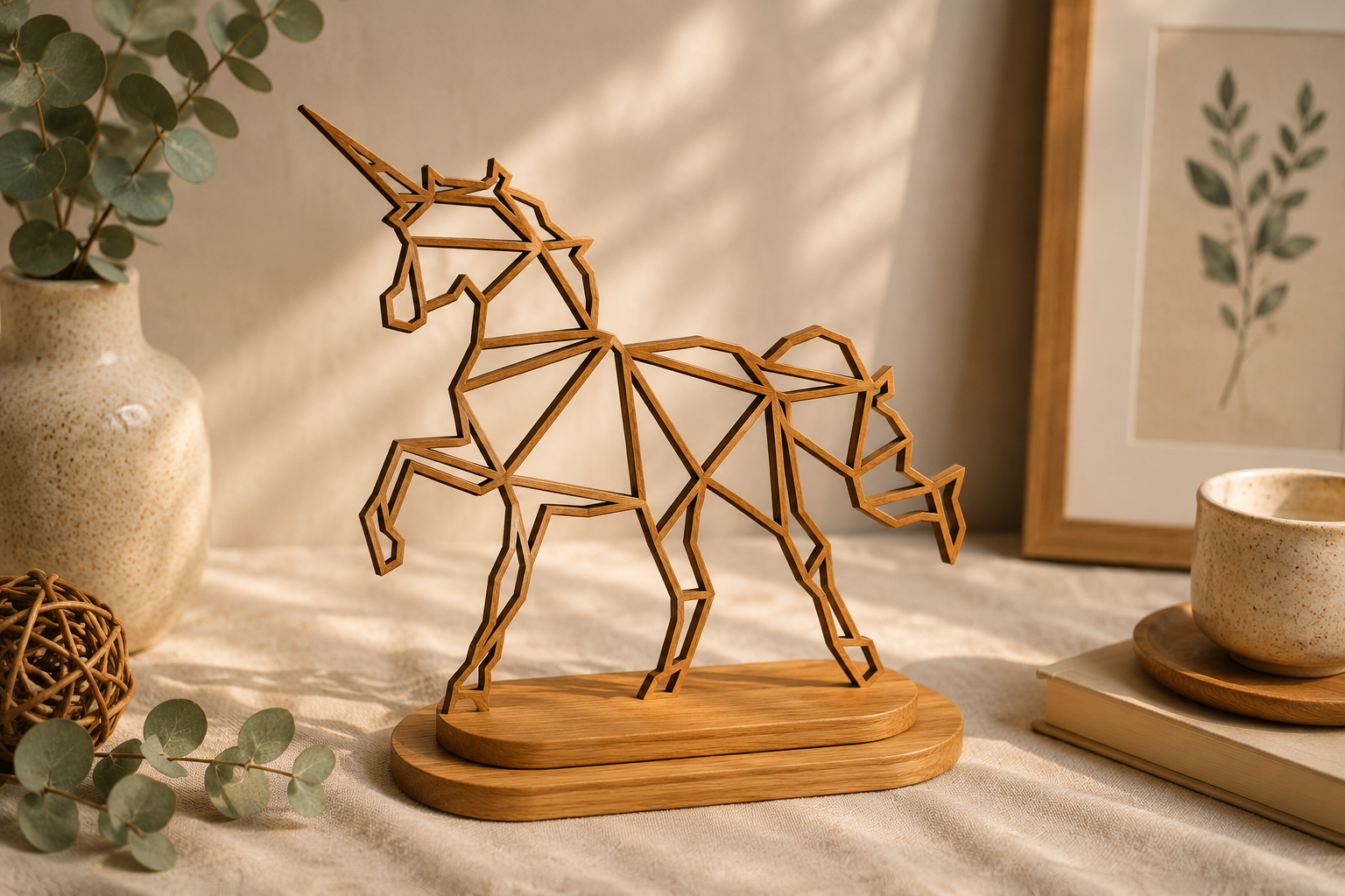 Unicorn Line Art Laser Cut SVG · Creative Fabrica