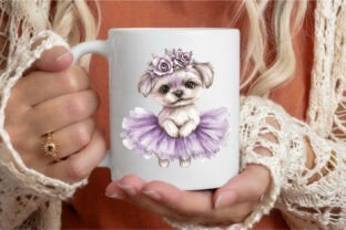 Watercolor Purple Ballet Animals Clipart Graphic by ArtStory · Creative ...