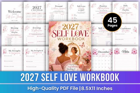 2027 Self Love Workbook | Growth Graphic by Mustafiz · Creative Fabrica