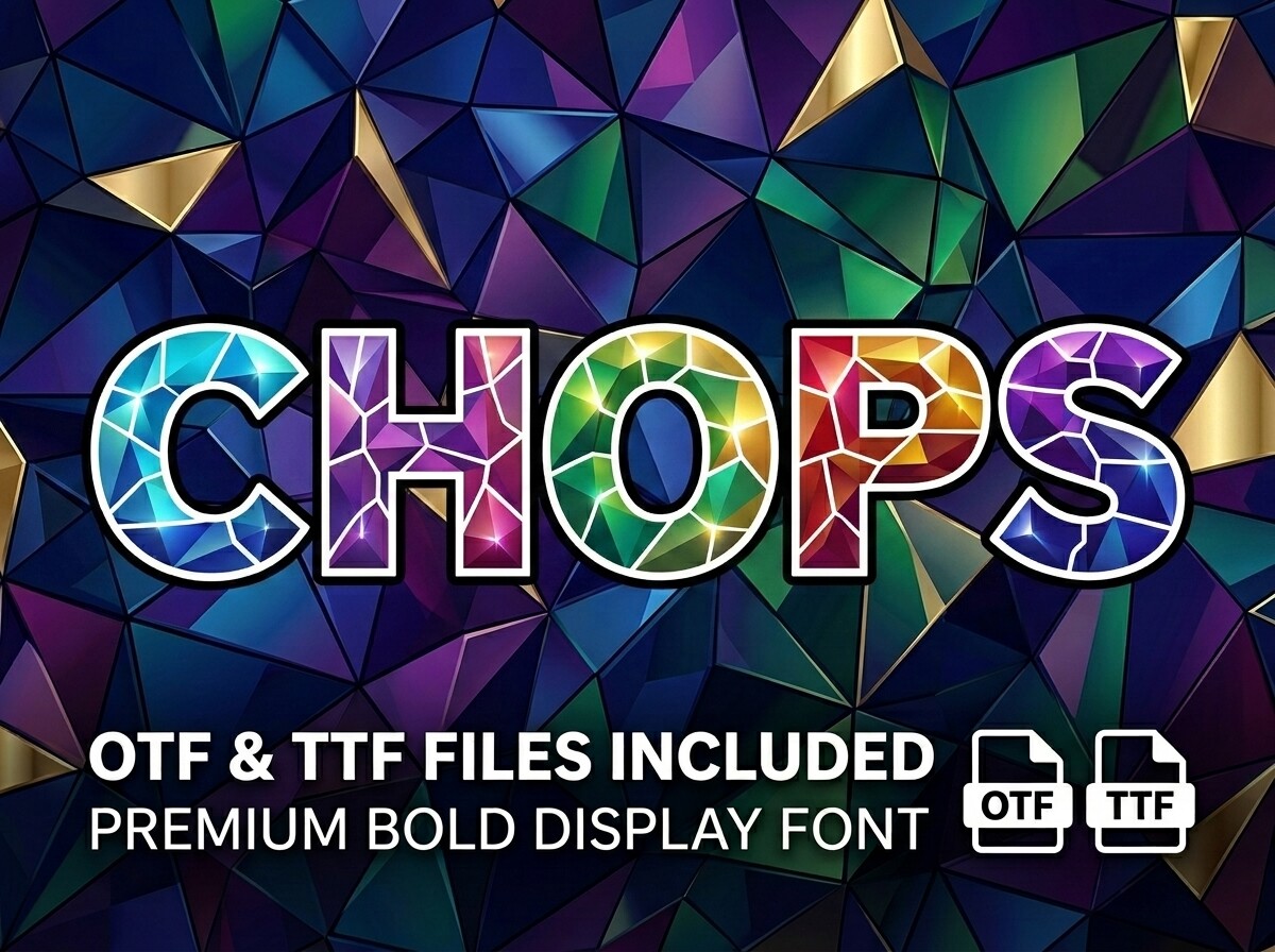 Chops Font by mail.skygroup · Creative Fabrica