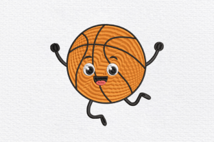 Cute Basketball Embroidery Design · Creative Fabrica