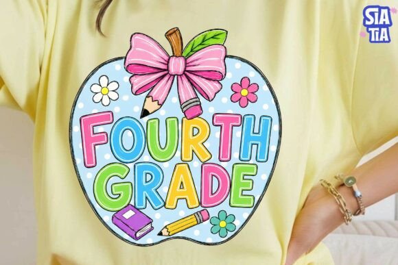 Fourth Grade Apple Teacher PNG Clipart Graphic by siatia · Creative Fabrica