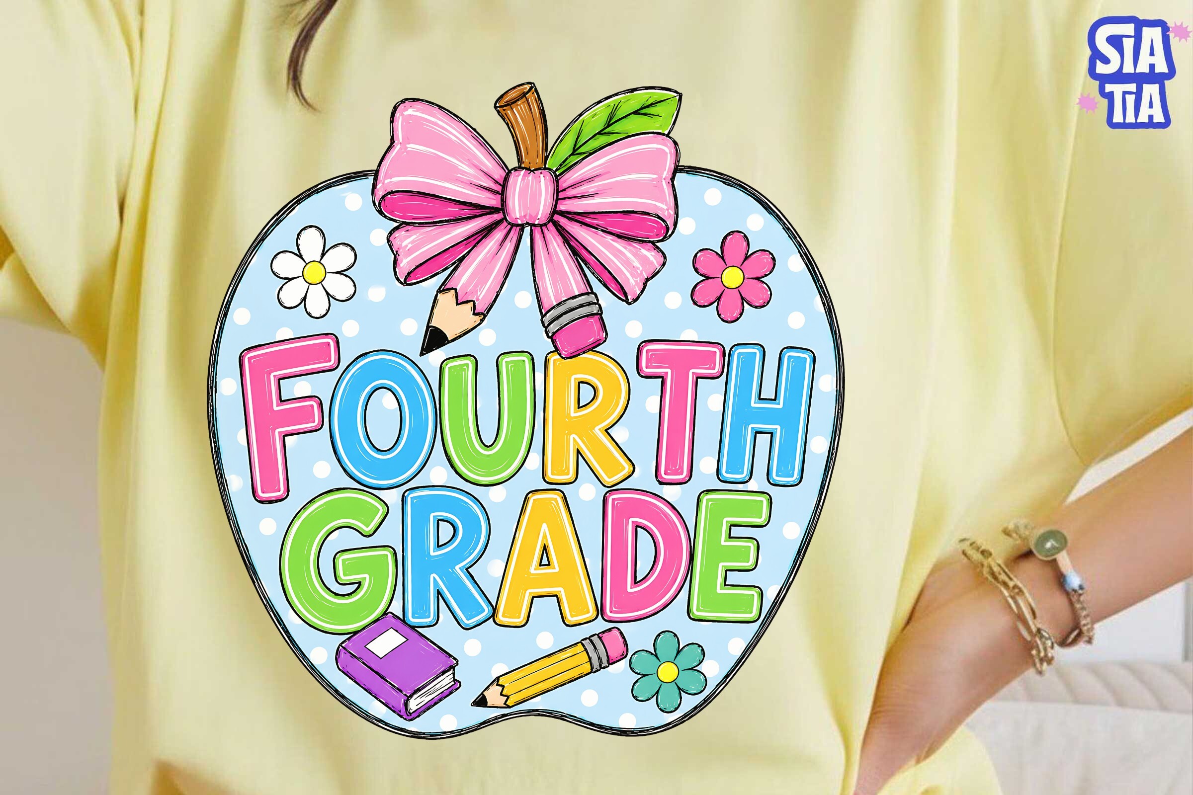 Fourth Grade Apple Teacher PNG Clipart Graphic by siatia · Creative Fabrica