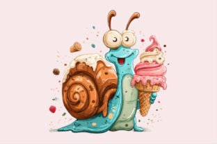 Free Cute Summer Snail PNG Clipart Graphic by Sublimation Design ...