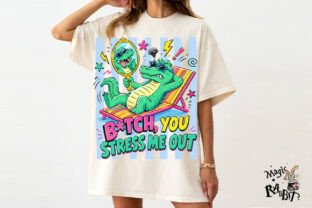 Funny Stressed Crocodile Summer PNG Graphic by Magic Rabbit · Creative ...