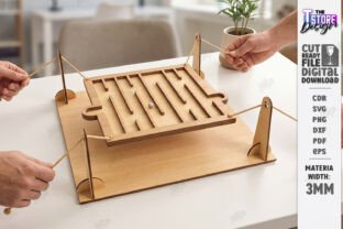 Labyrinth Balance Board Game Laser Cut · Creative Fabrica