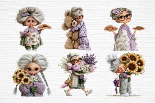 Quirky Granny Clipart PNG Graphic by Black Cat · Creative Fabrica
