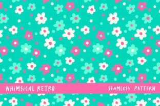 Whimsical Retro Flower Floral Background Graphic by DSIGNS · Creative ...