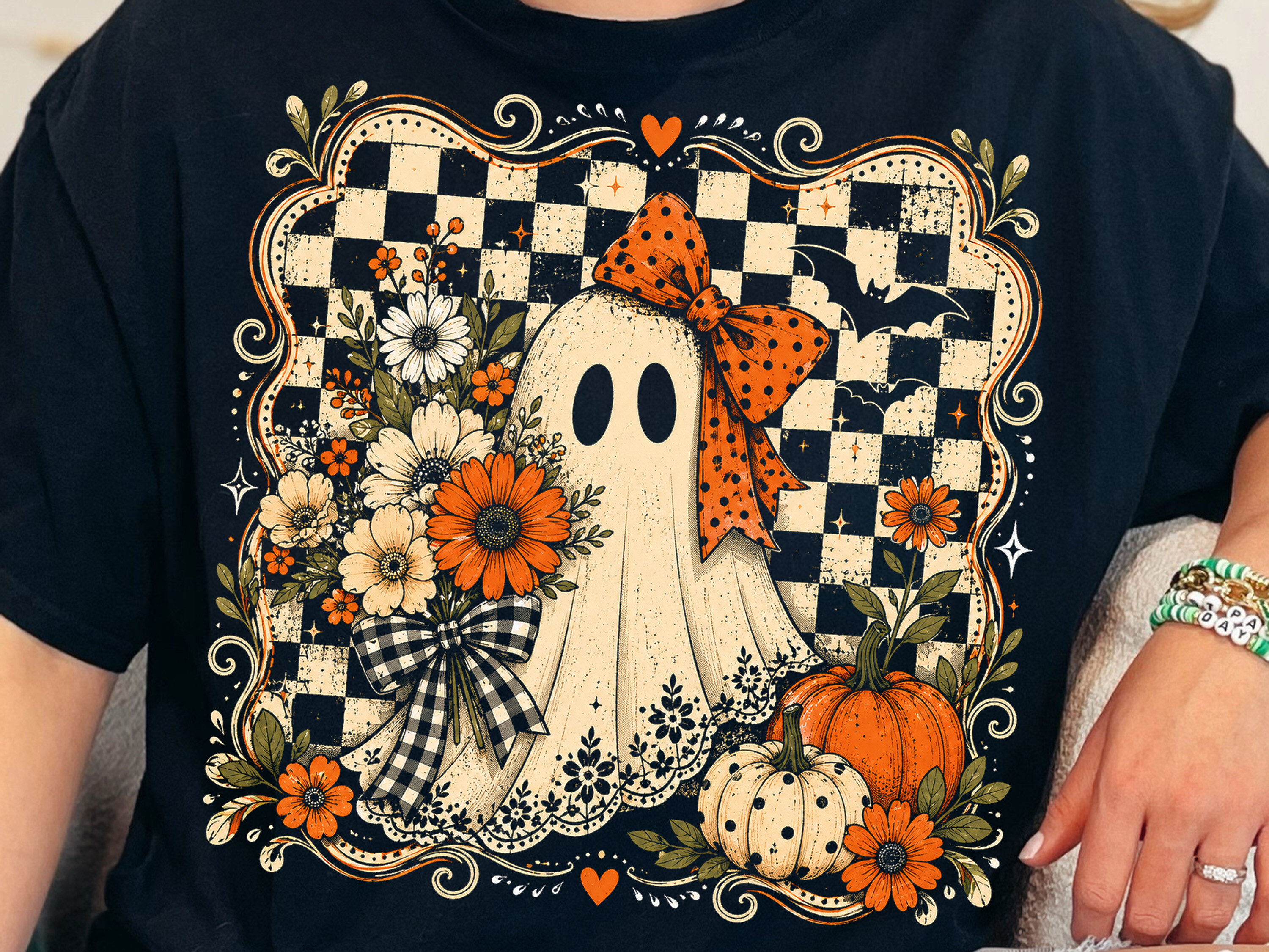 Coquette Halloween Fall Ghost Bow Png Graphic by SvgModes · Creative ...