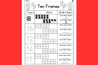 Teen Numbers with Ten Frames Worksheets Graphic by w3badi Teachers ...