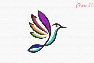 Colorful Abstract Hummingbird · Creative Fabrica
