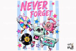 Never Forget Retro Icons PNG Graphic by Magic Rabbit · Creative Fabrica