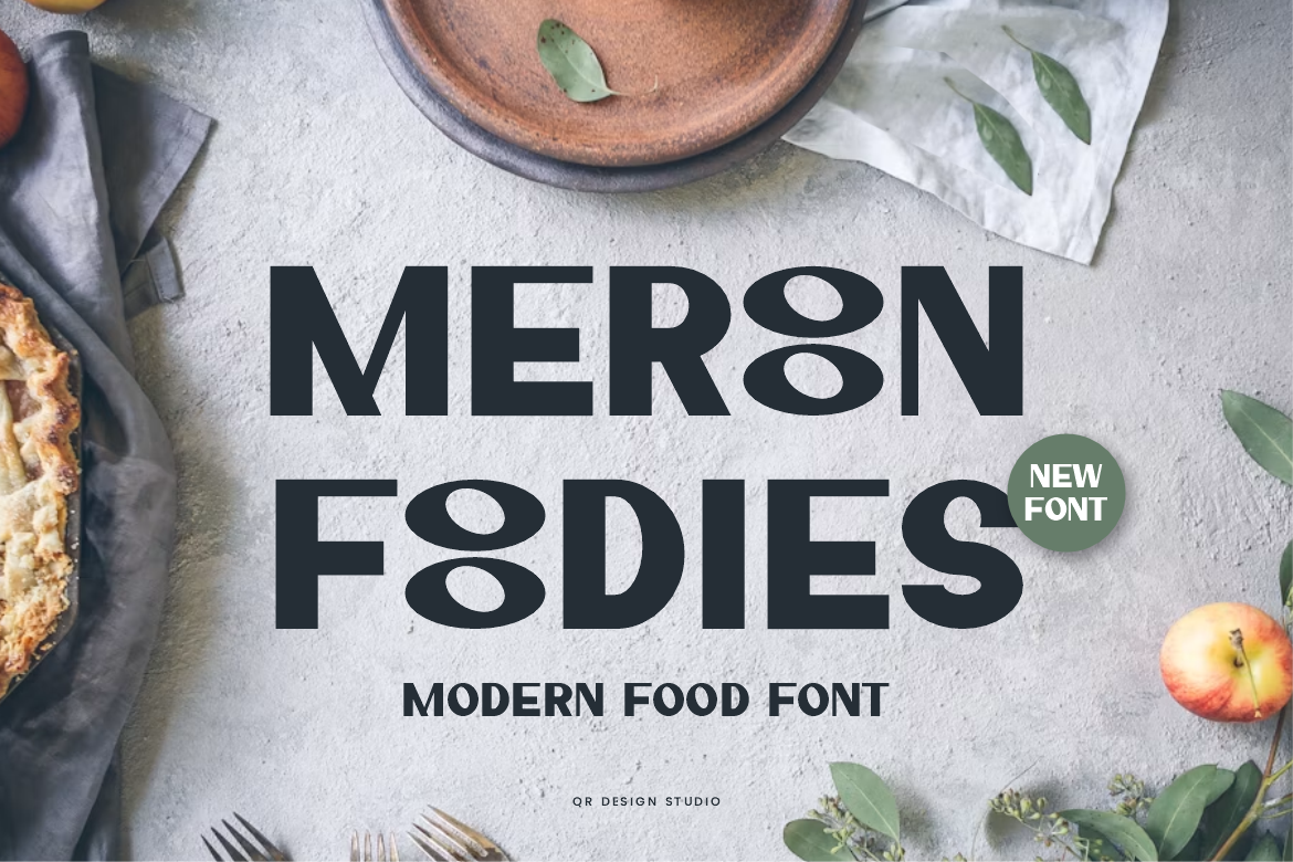 Meroon Foodies Font by qrdesignstd · Creative Fabrica