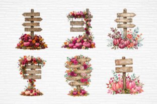 Whimsical Autumn Signpost Clipart PNG Graphic by Black Cat · Creative ...
