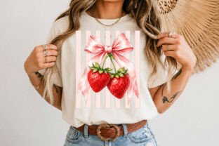 Coquette Strawberry Bow PNG Graphic by Merch Expert · Creative Fabrica