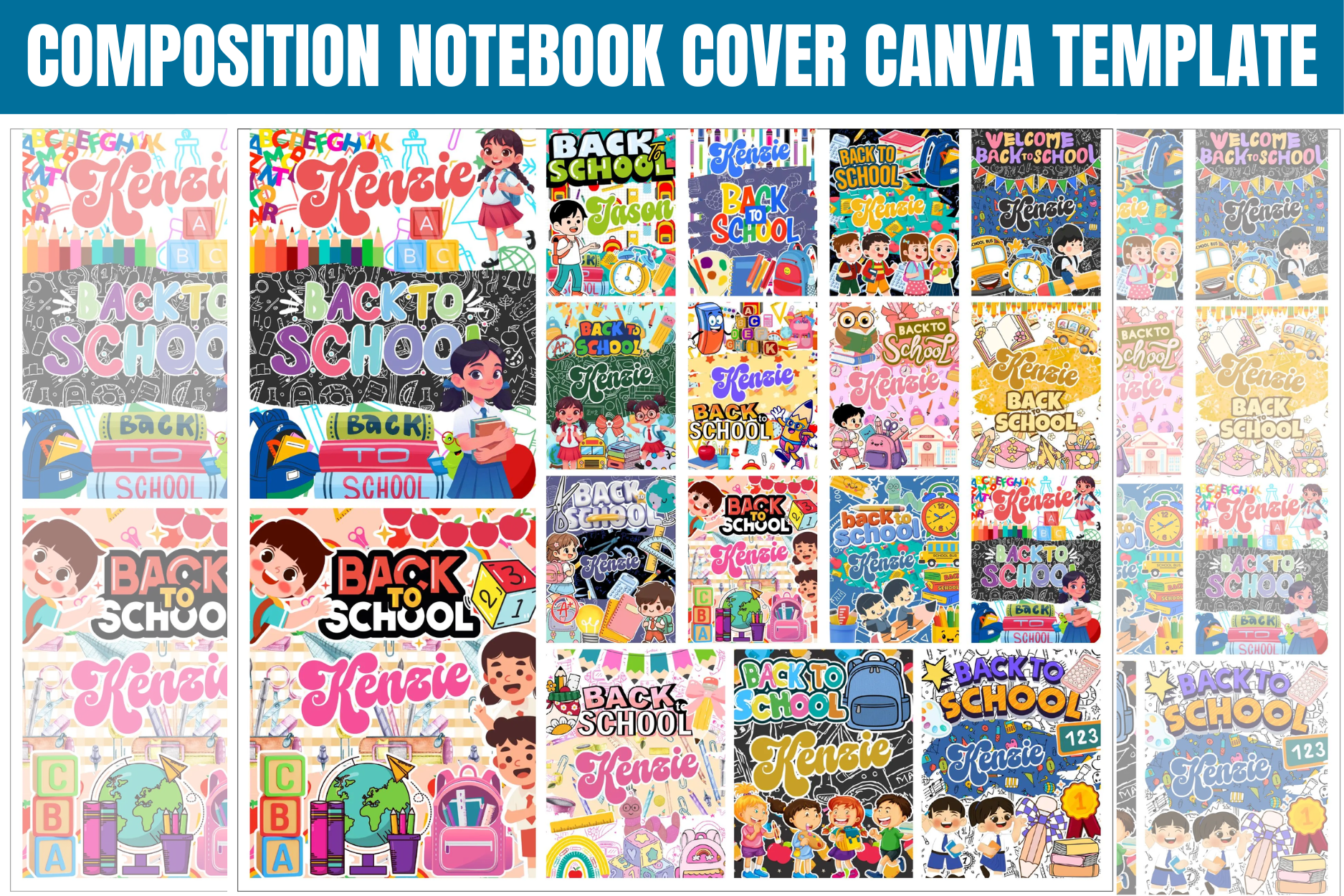Composition Notebook Cover Template Graphic by Gfx Shaown · Creative ...