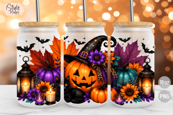 Halloween Ghost Pumpkin Tumbler Wrap Graphic by Bliss Wraps · Creative ...