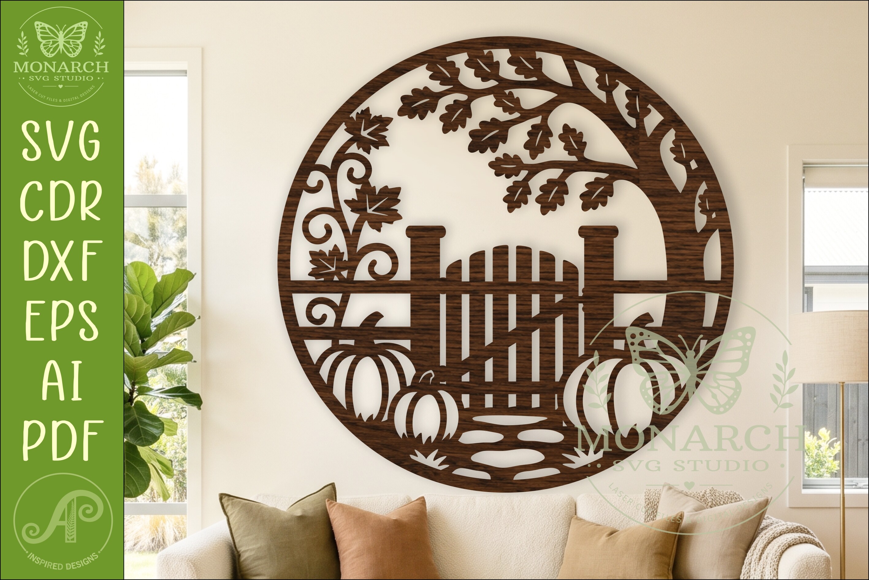 Fall Pumpkin Patch Gate SVG, Autumn Sign · Creative Fabrica