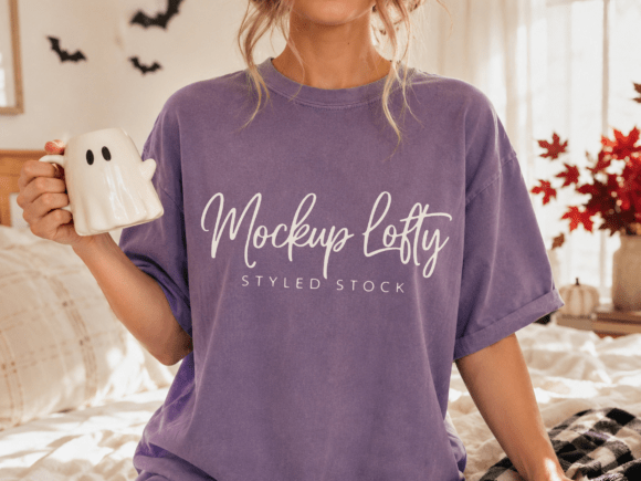 Halloween Gildan 5000 Natural Mockup Graphic by Mockup Lofty · Creative ...