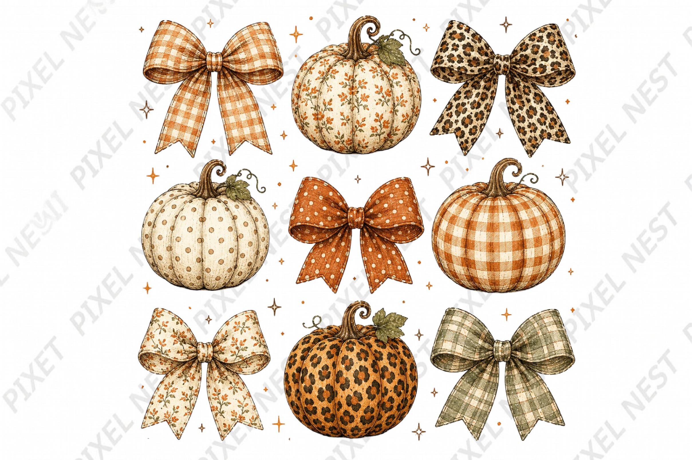Fall Pumpkin Bow Png, Fall Coquette Bow Graphic by Pixel Nest ...