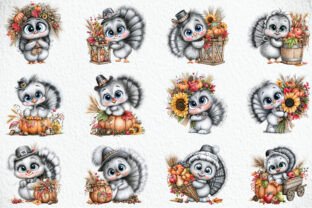 Cute Thanksgiving Turkey Clipart Bundle Graphic by Craft Art · Creative ...