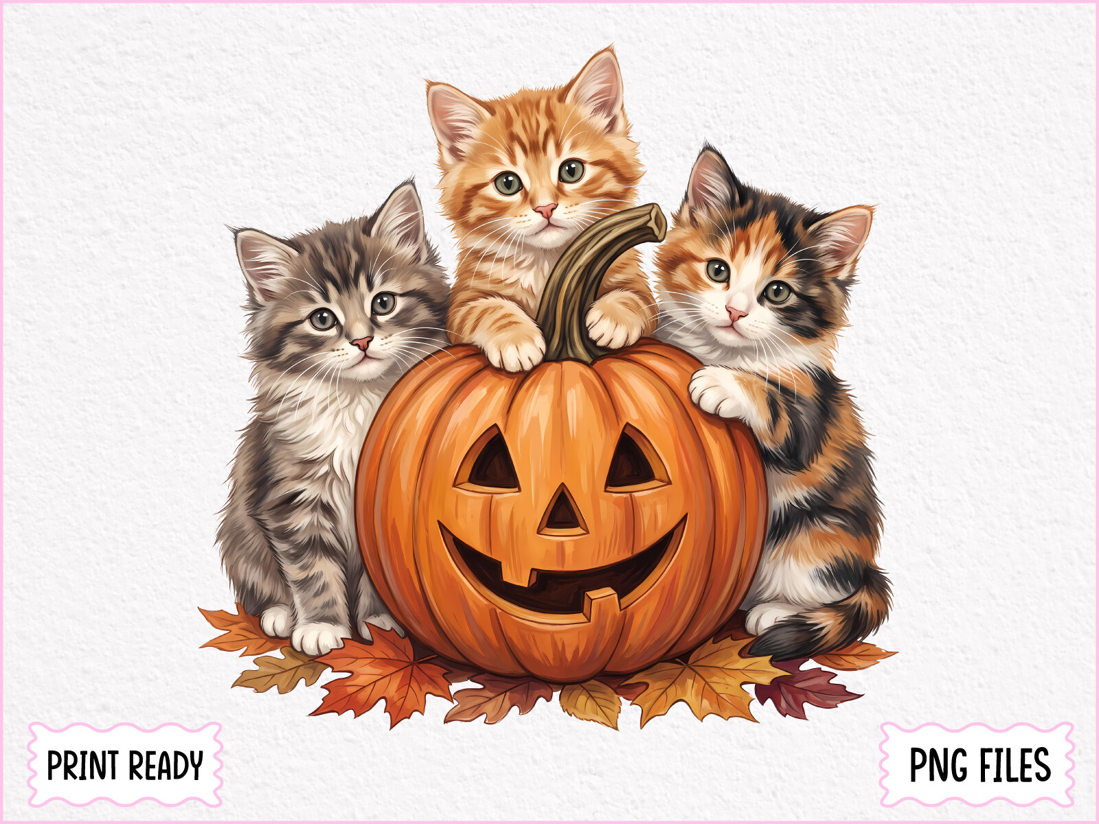 Fall Autumn Cute Cat Pumpkin PNG Graphic by DreamCraft Tees · Creative ...