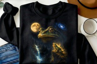 Vintage Cosmic Moon Frog PNG Graphic by SR Design · Creative Fabrica