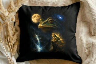 Vintage Cosmic Moon Frog PNG Graphic by SR Design · Creative Fabrica