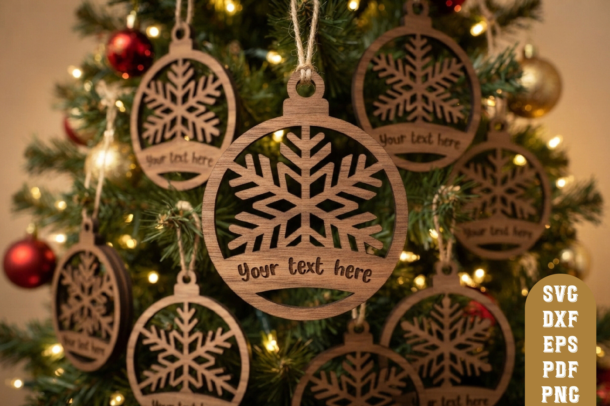 Personalized Snowflake Ornament SVG · Creative Fabrica