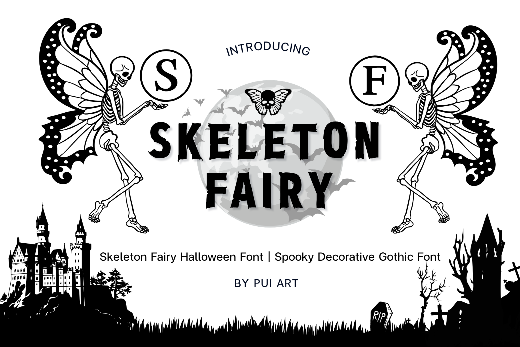 Skeleton Fairy Font by Pui Art · Creative Fabrica