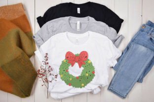 Christmas Wreath Embroidery · Creative Fabrica