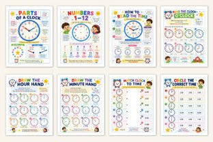 Analog Clock Reading Graphic by designmela01 · Creative Fabrica