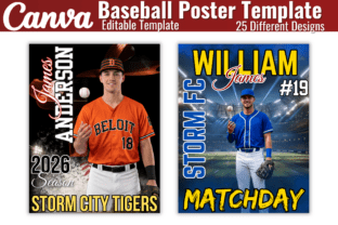 Baseball Poster Canva Editable Template Graphic by Artist05 · Creative ...