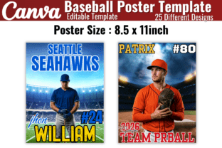 Baseball Poster Canva Editable Template Graphic by Artist05 · Creative ...