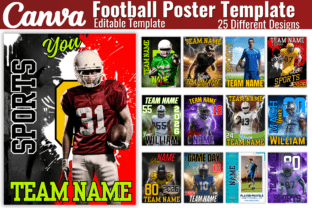 Football Poster Canva Editable Template Graphic by Artist05 · Creative ...