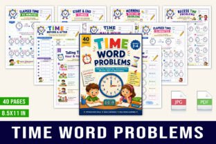 Time Word Problems Graphic by designmela01 · Creative Fabrica