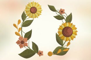 Sunflower Machine Embroidery Design · Creative Fabrica