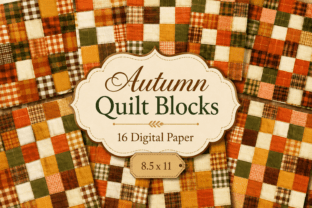 Autumn Quilt Blocks Graphic by Design Hut · Creative Fabrica