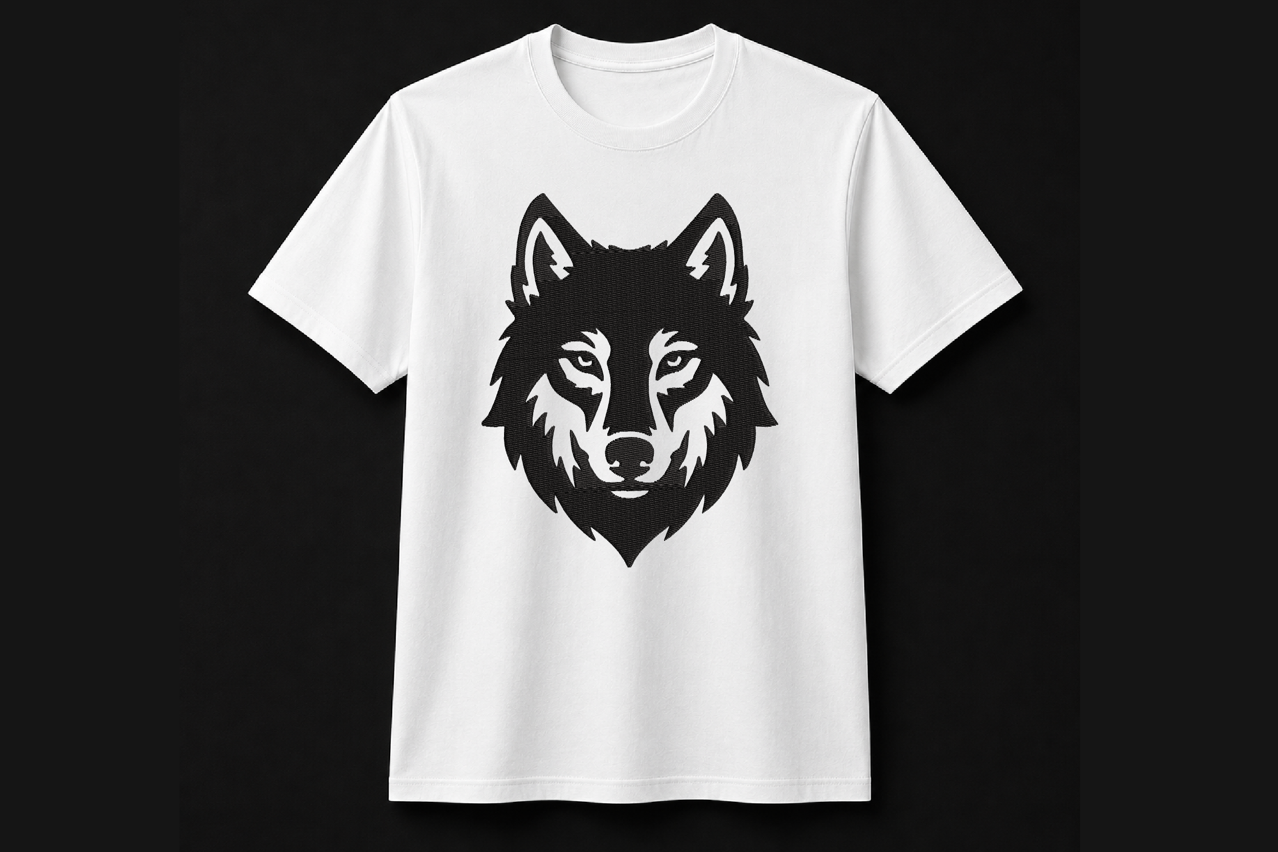 Wolf Head Embroidery · Creative Fabrica